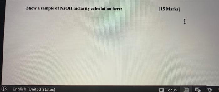 Solved Table of Experiments [45 marks) Experiment 1 | Chegg.com