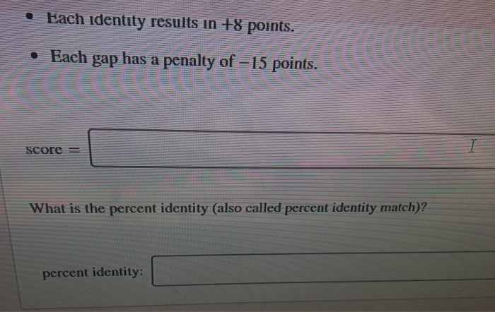 Solved Use the scoring system described to calculate the | Chegg.com