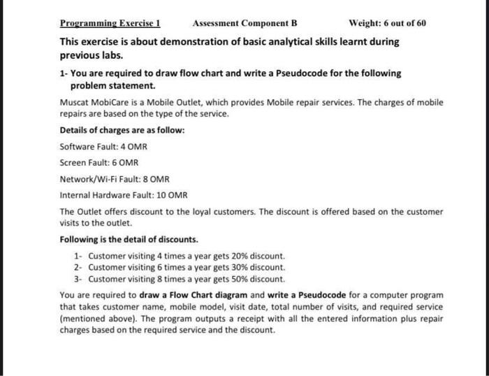 Solved Programming Exercise 1 Assessment Component B Weight: | Chegg.com Solved Programming Exercise 1 Assessment Component B Weight: | Chegg.com