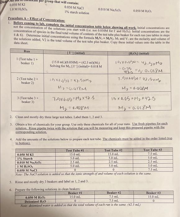 Solved Data sheet 1- Show your calculations for moles of I2 | Chegg.com
