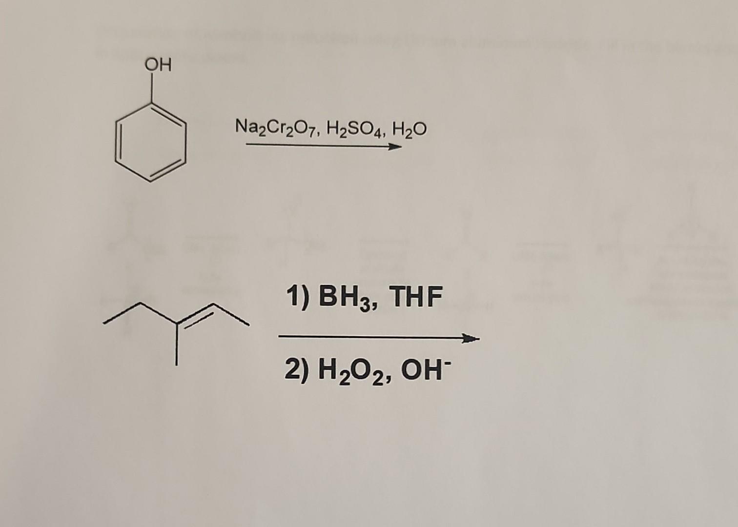 Solved NaBH4,H2O 1) CH3CH2MgBr, Et2O 2) | Chegg.com