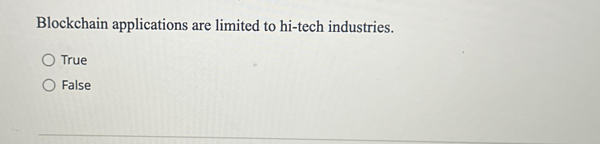 Solved Blockchain applications are limited to hi-tech | Chegg.com