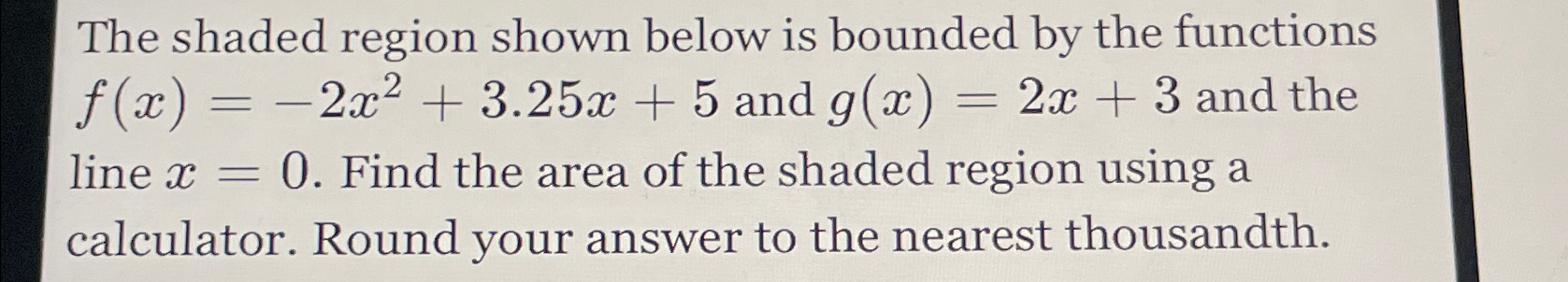 Solved The shaded region shown below is bounded by the | Chegg.com