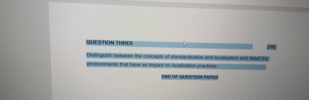 High Quality SOLUTION QUESTION THREE[30]Distinguish between the concepts of | Chegg.com