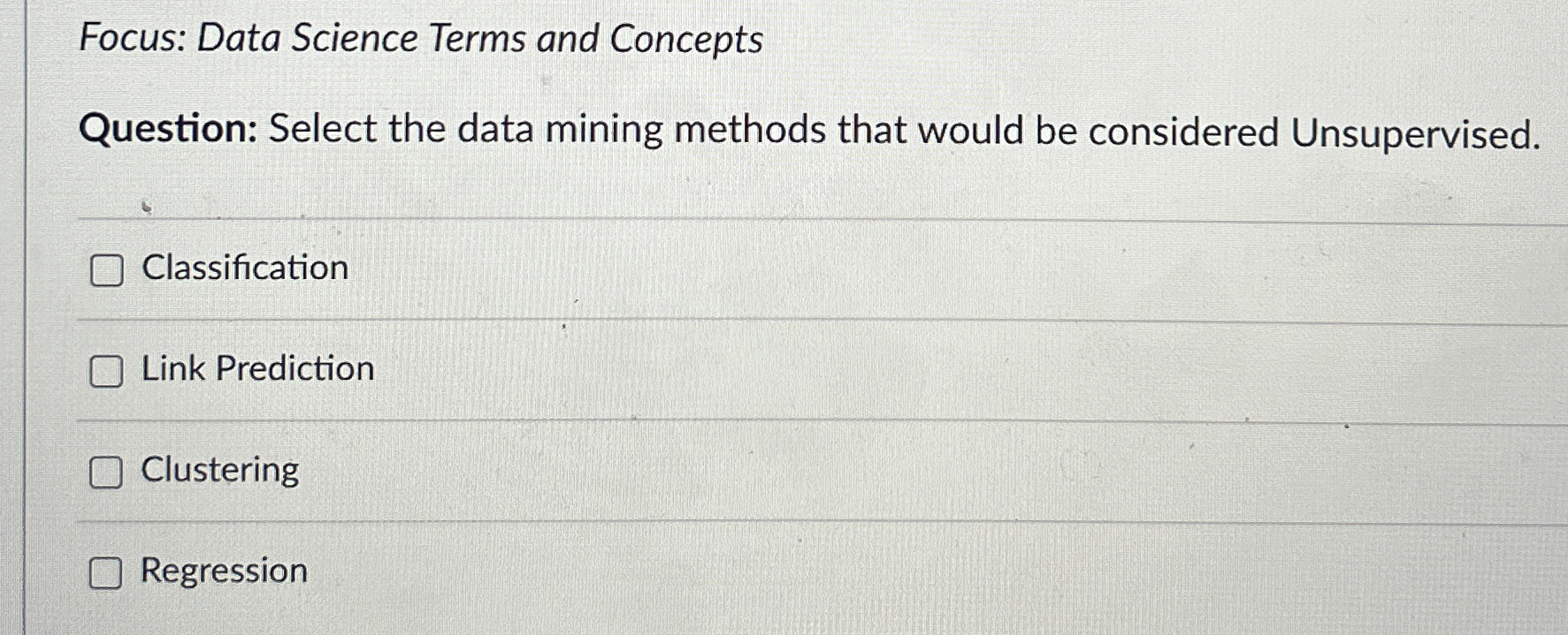 Solved Focus: Data Science Terms and ConceptsQuestion: | Chegg.com