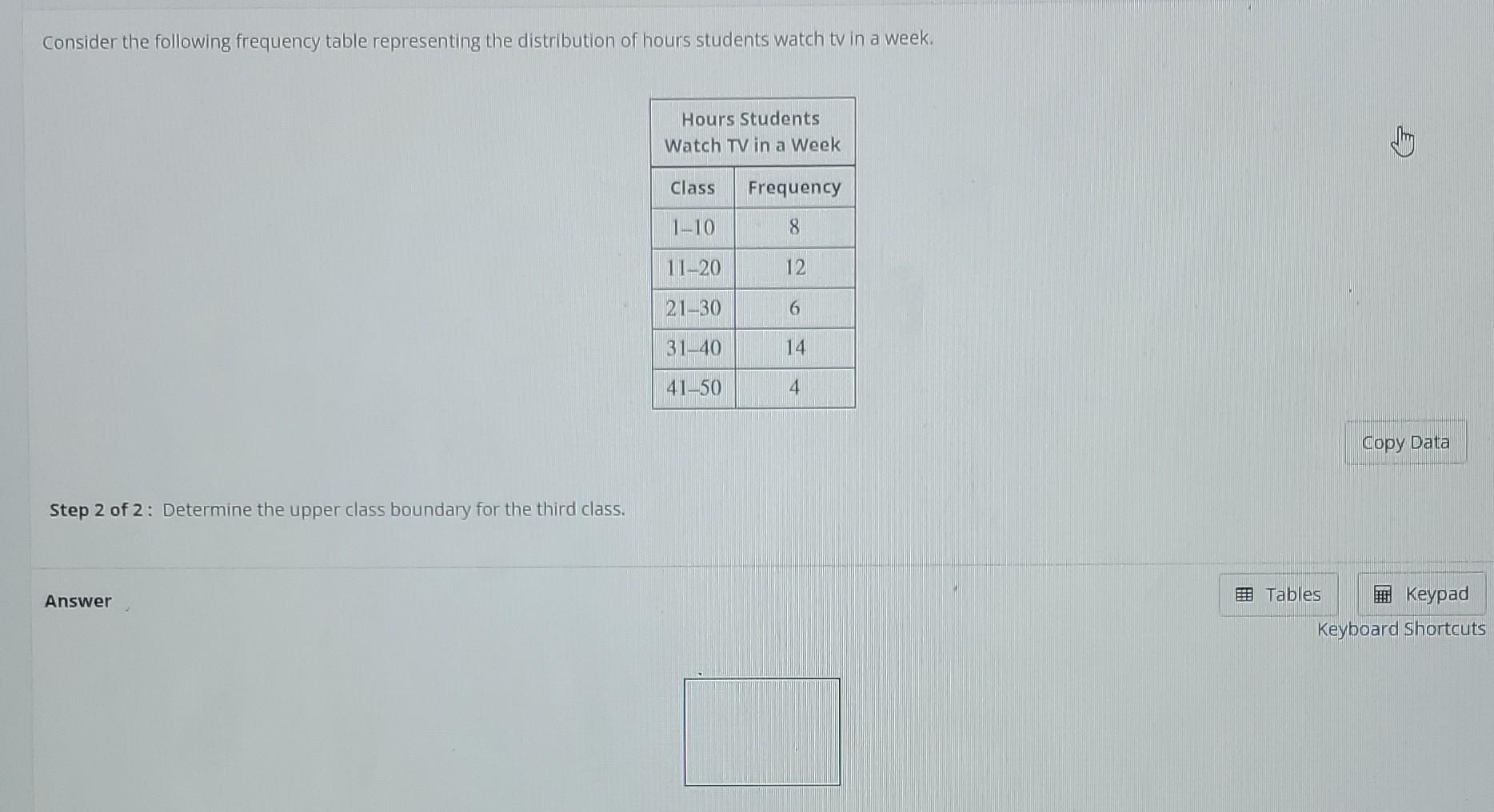 Solved Consider the following frequency table representing | Chegg.com