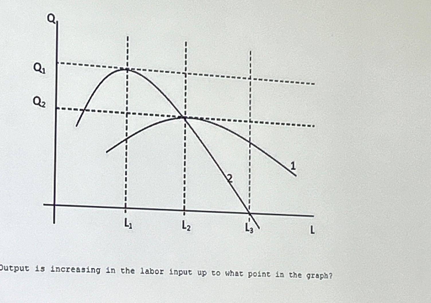 Solved Dutput is increasing in the labor input up to what | Chegg.com