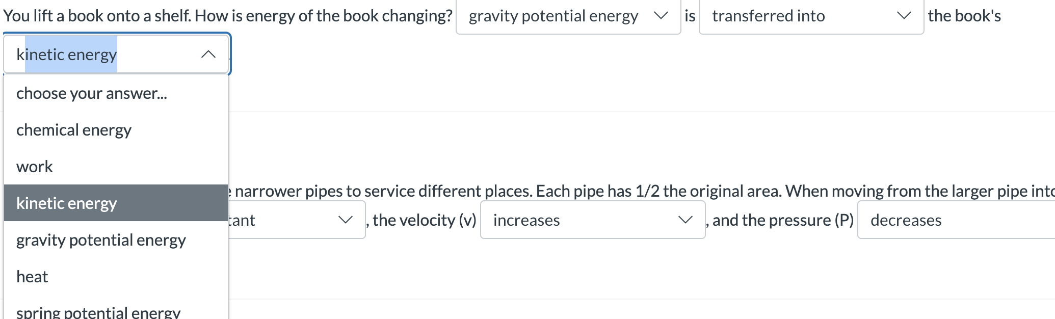 Solved You lift a book onto a shelf. How is energy of the | Chegg.com