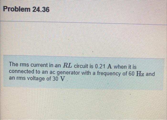 Solved Part A What is the rms current in a 77.0 mH inductor | Chegg.com