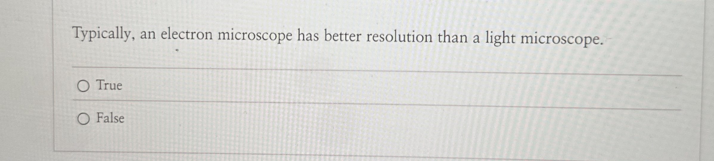 Solved Typically, an electron microscope has better | Chegg.com