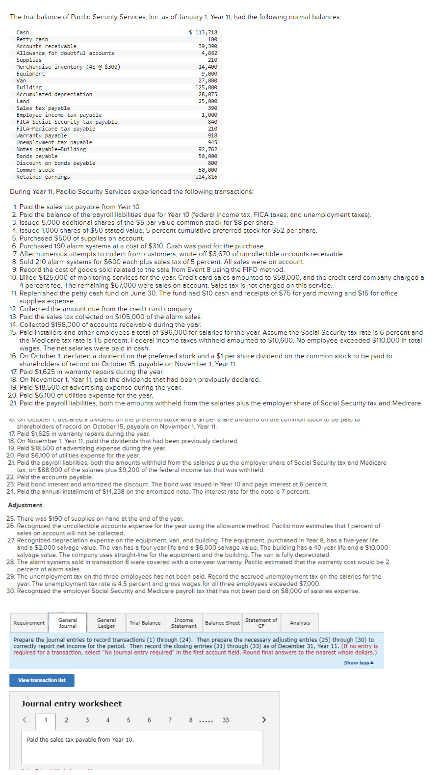 Solved fill out general journal | Chegg.com