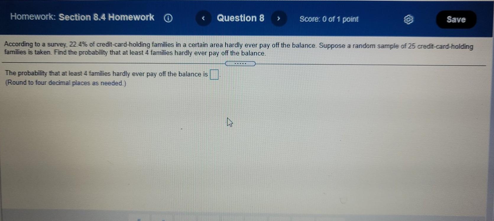 Solved Homework Section 8 4 Homework O Question 8 Score