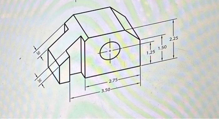 Solved P8-9) Using a CAD package, draw the necessary views | Chegg.com