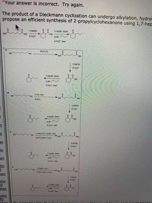 Solved The product of a Dieckmann cydiation can undergo | Chegg.com