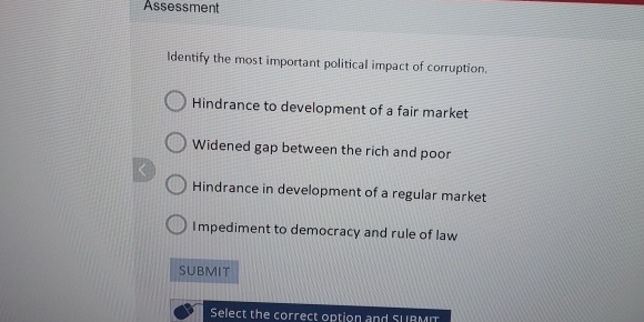 Solved AssessmentIdentify the most important political | Chegg.com