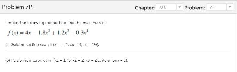 Solved Problem 7P: Chapter: CH7 Problem: 7P Employ the | Chegg.com Solved Problem 7P: Chapter: CH7 Problem: 7P Employ the | Chegg.com