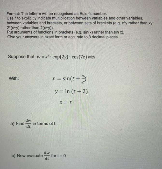 Solved Format: The letter θ will be recognised as Euler's | Chegg.com