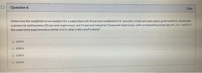 Solved D Question 6 2 pts Determine the weighted curve | Chegg.com