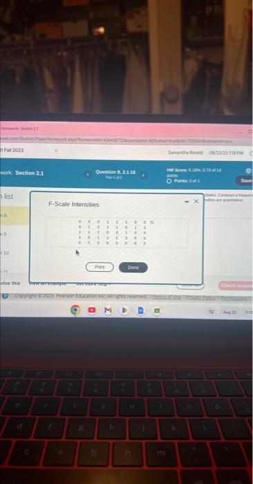 Solved F-Scale Intensities\r\nThe accompanying data set | Chegg.com