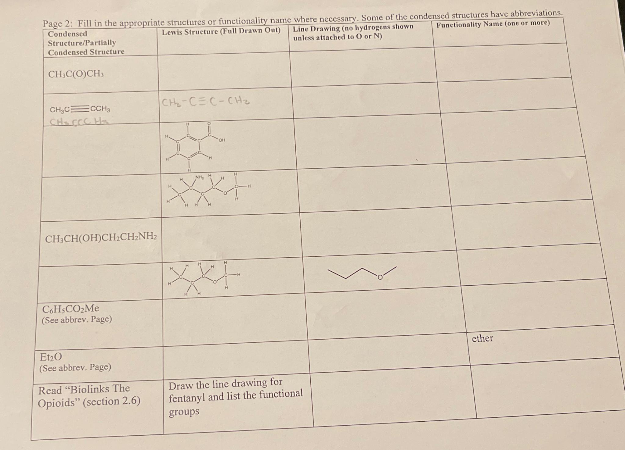 Solved Page 2: Fill in the appropriate structures or | Chegg.com