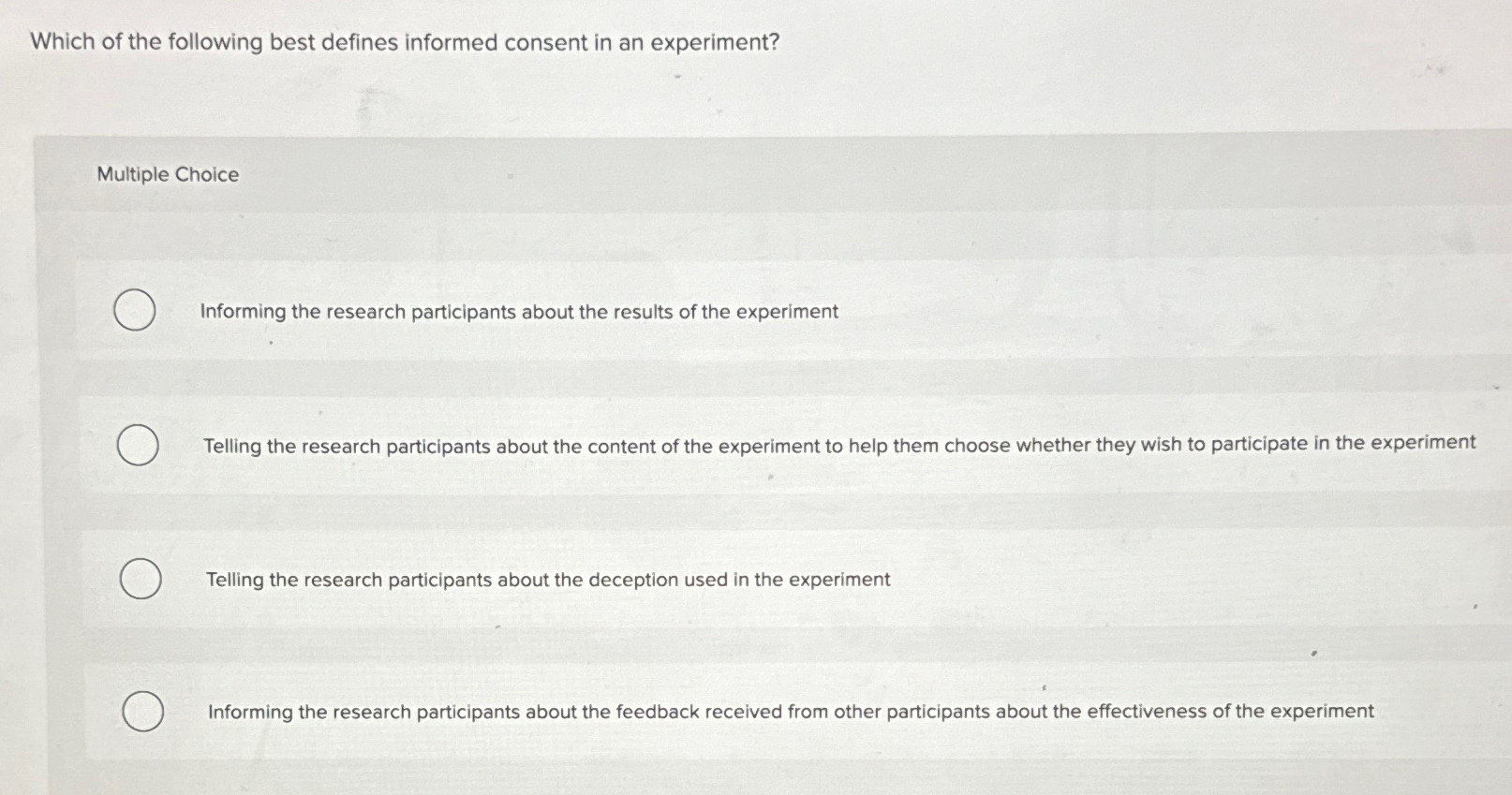 Solved Which of the following best defines informed consent | Chegg.com