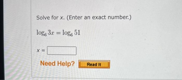 Solved Click here to view the transcript Solve for x. (Enter | Chegg.com