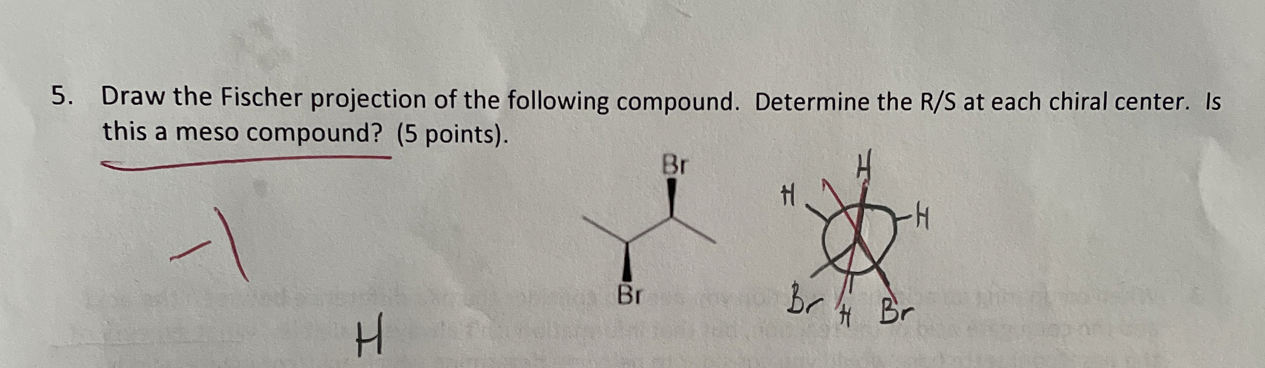 Solved Draw the Fischer projection of the following | Chegg.com