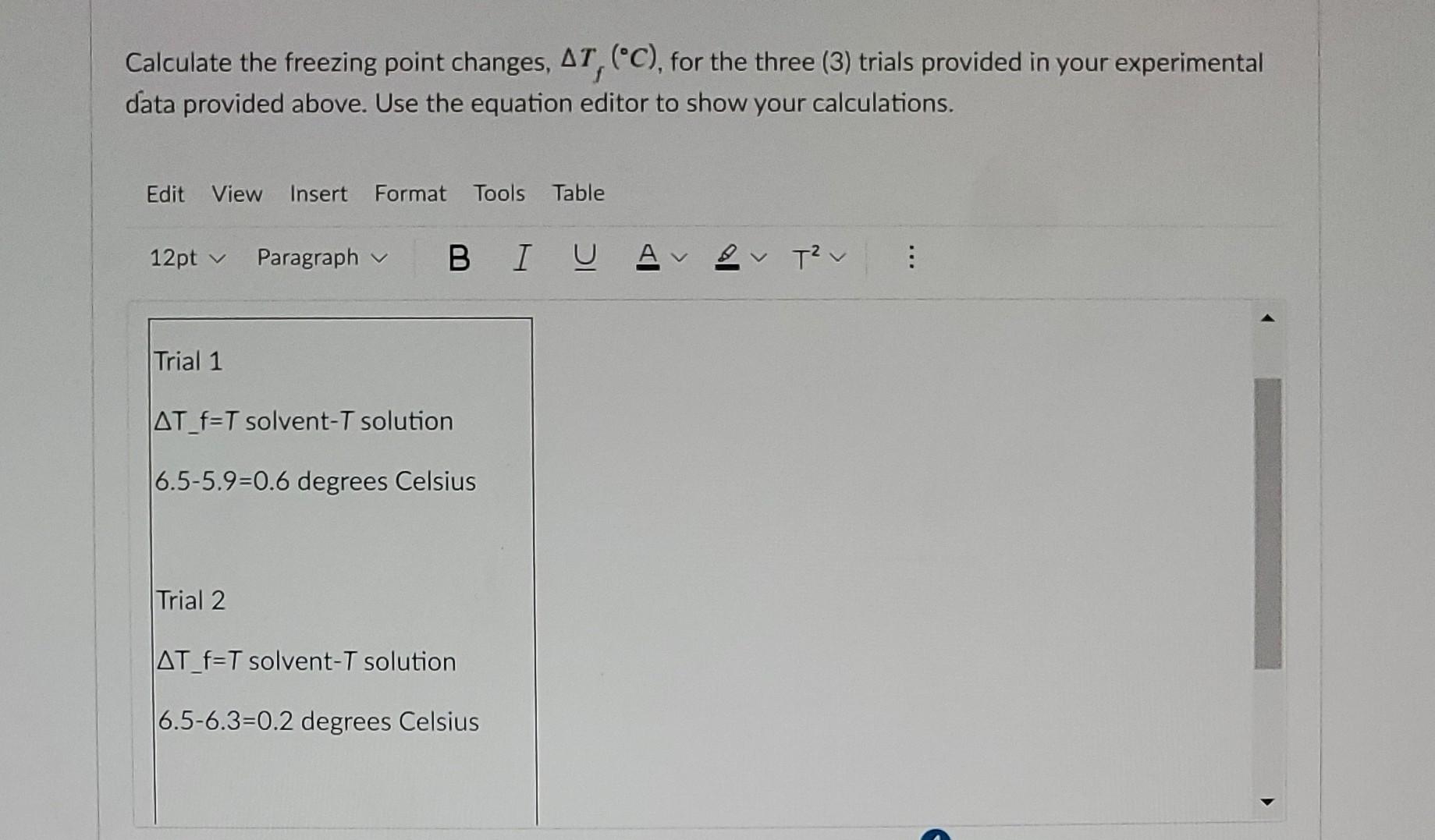 Solved Fill out the chart below with the data that you | Chegg.com