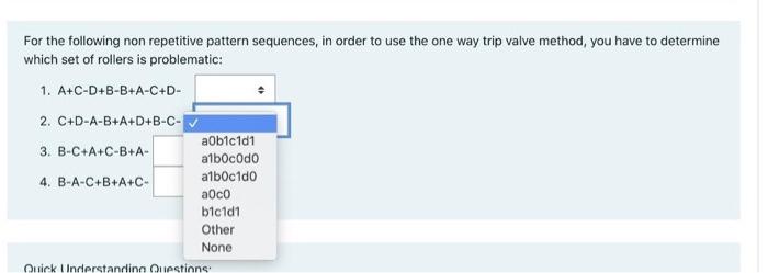 For the following non repetitive pattern sequences, | Chegg.com