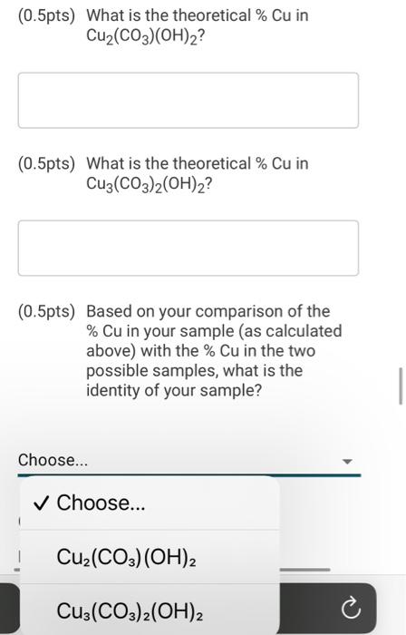Solved i need help getting the mass of cu in podruct and | Chegg.com