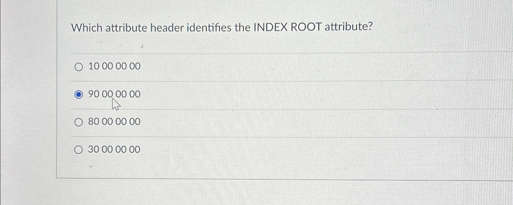 Solved Which attribute header identifies the INDEX ROOT | Chegg.com