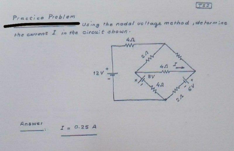 Solved Practice Problem Using the nodal voltage method , de | Chegg.com
