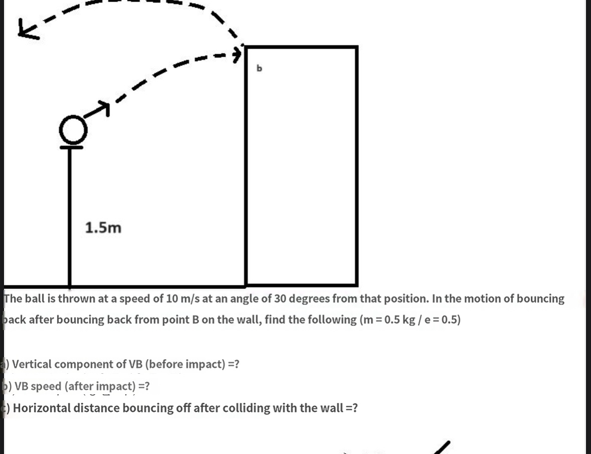 Solved The ball is thrown at a speed of 10ms ﻿at an angle of | Chegg.com