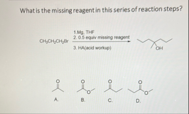 Solved What is the missing reagent in this series of | Chegg.com