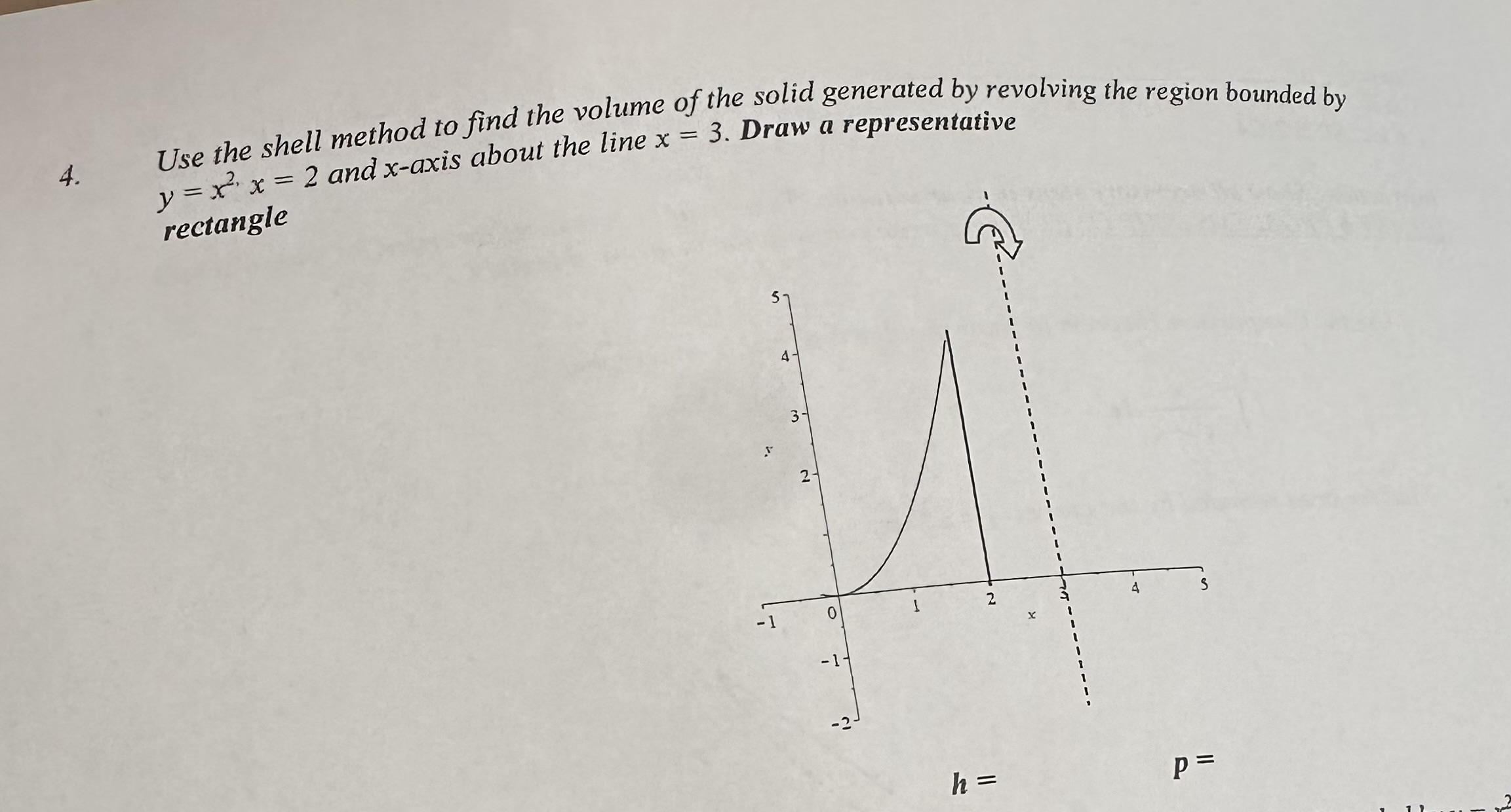 Solved Use the shell method to find the volume of the solid | Chegg.com