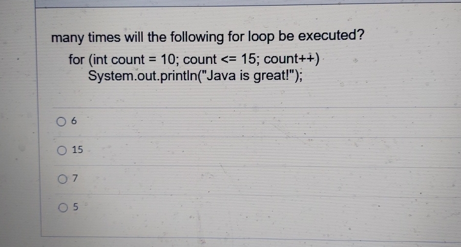 Solved many times will the following for loop be | Chegg.com