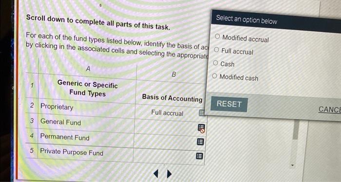 Solved Scroll down to complete all parts of this task. | Chegg.com