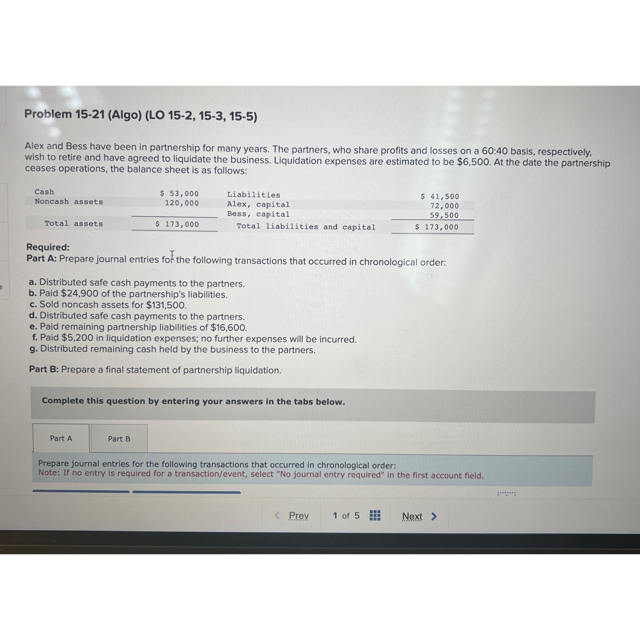 Solved Problem 15-21 (Algo) (LO 15-2, 15-3, 15-5)Alex and | Chegg.com