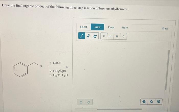 Solved Draw the final organic product of the following | Chegg.com
