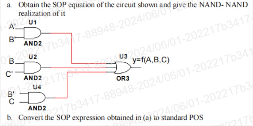 Solved a. Obtain the SOP equation of the circuit shown and | Chegg.com Solved a. Obtain the SOP equation of the circuit shown and | Chegg.com