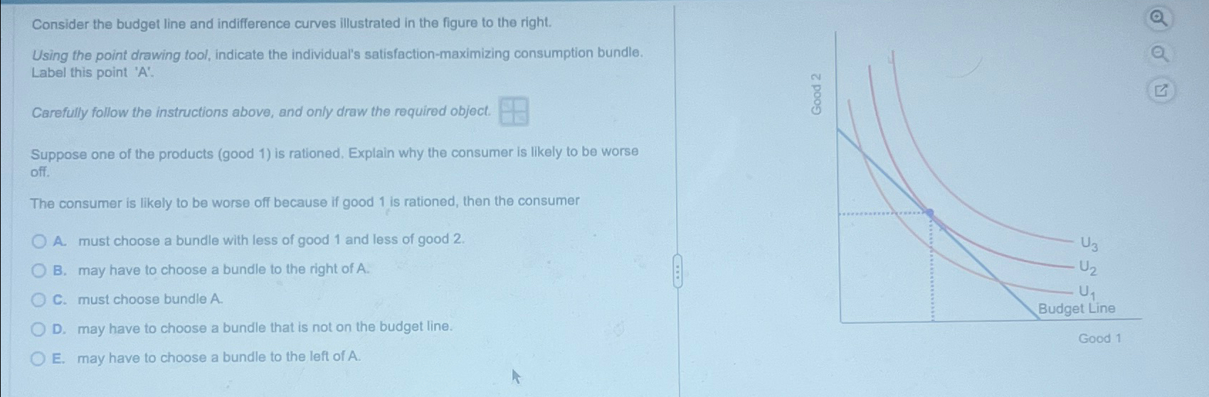 Solved Consider the budget line and indifference curves | Chegg.com