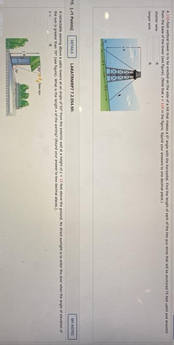 Solved A 110-foot vertical tower is to be erected on the | Chegg.com