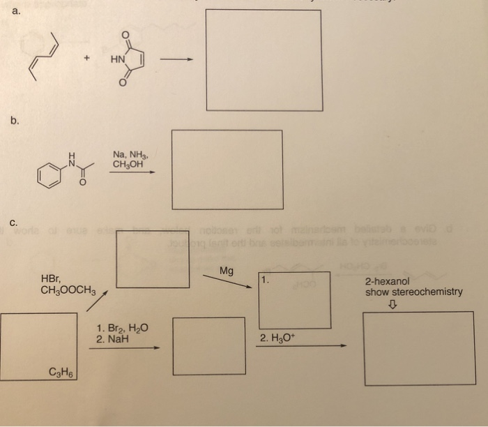 Solved + HN | IZ Na, NH3, CH3OH Mg HBr, CH2OOCH3 2-hexanol | Chegg.com