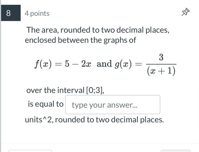 4 points The area, rounded to two decimal places, | Chegg.com