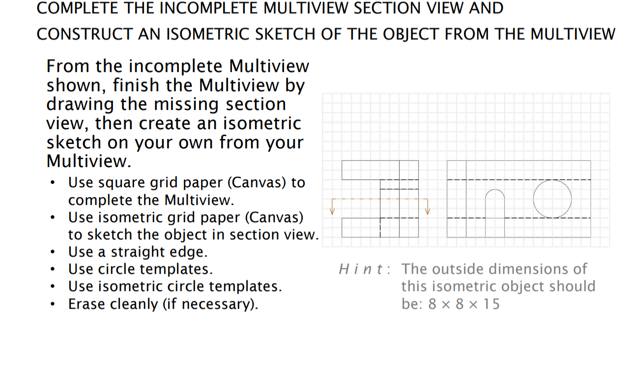 Solved COMPLETE THE INCOMPLETE MULTIVIEW SECTION VIEW | Chegg.com