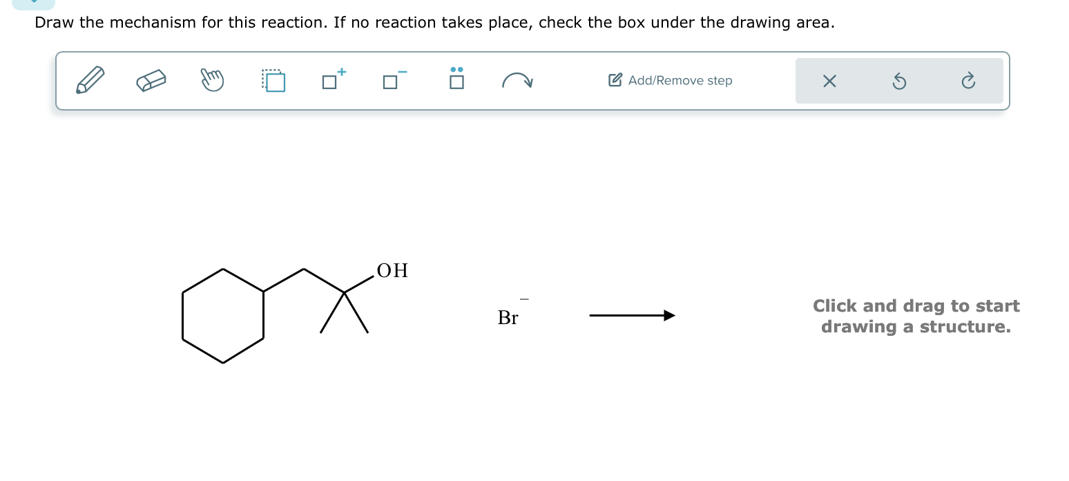 Solved Draw the mechanism for this reaction. If no reaction | Chegg.com