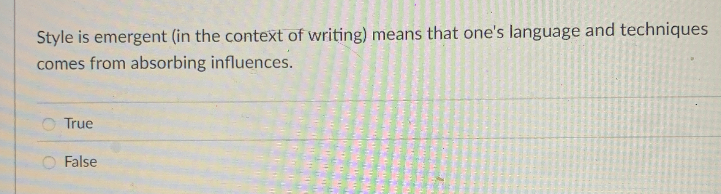 Solved Style is emergent (in the context of writing) ﻿means | Chegg.com