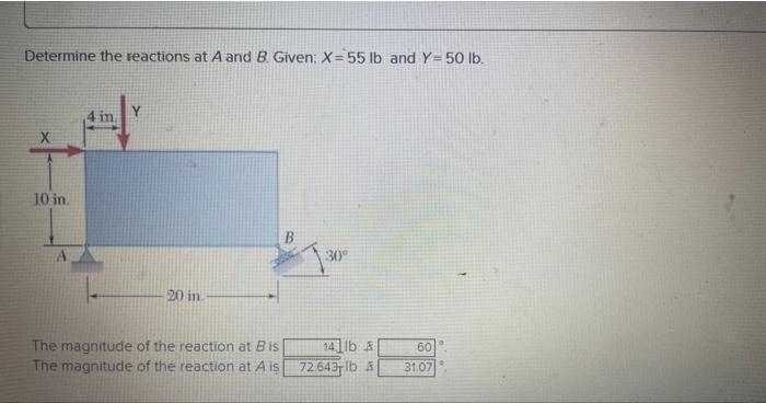 Solved (a) (b)Determine the reactions at A and B. Given: | Chegg.com