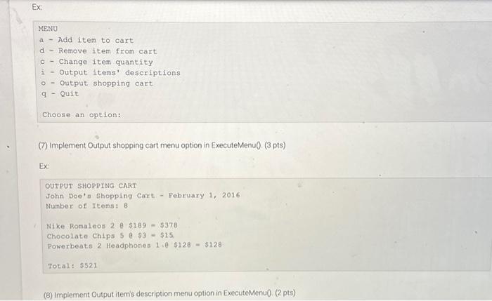 Solved 1.24 LAB*: Unlıne shopping cart (Part 2) This program | Chegg.com