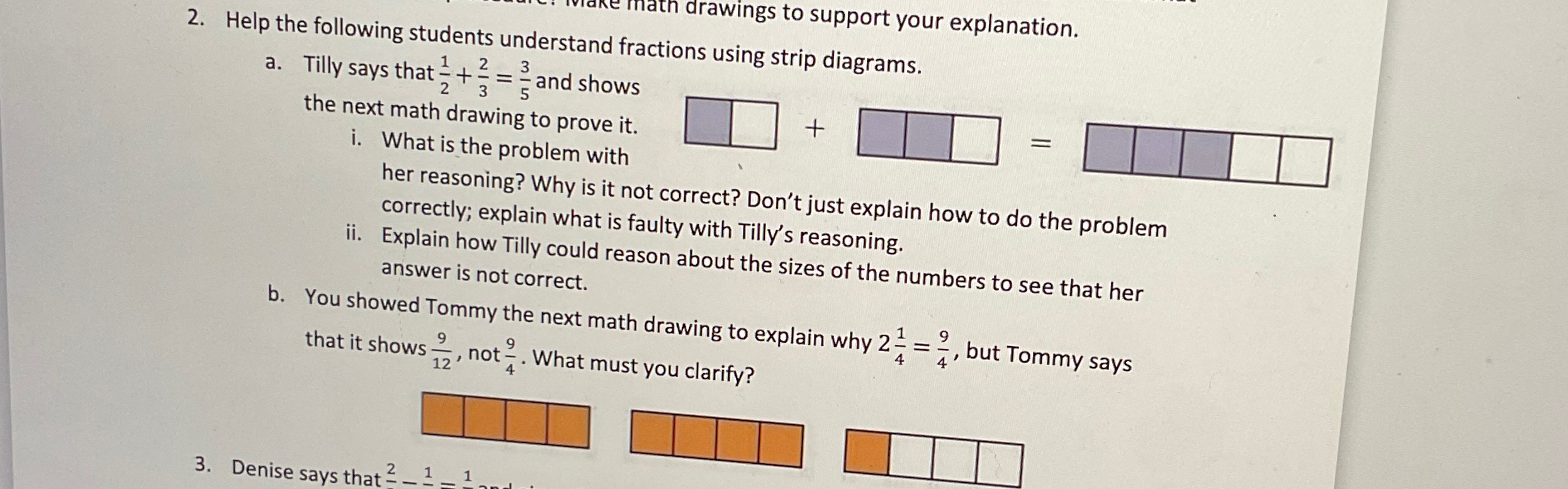 Solved 1 .Tilly says that 12+23=35 ﻿and shows the next math | Chegg.com